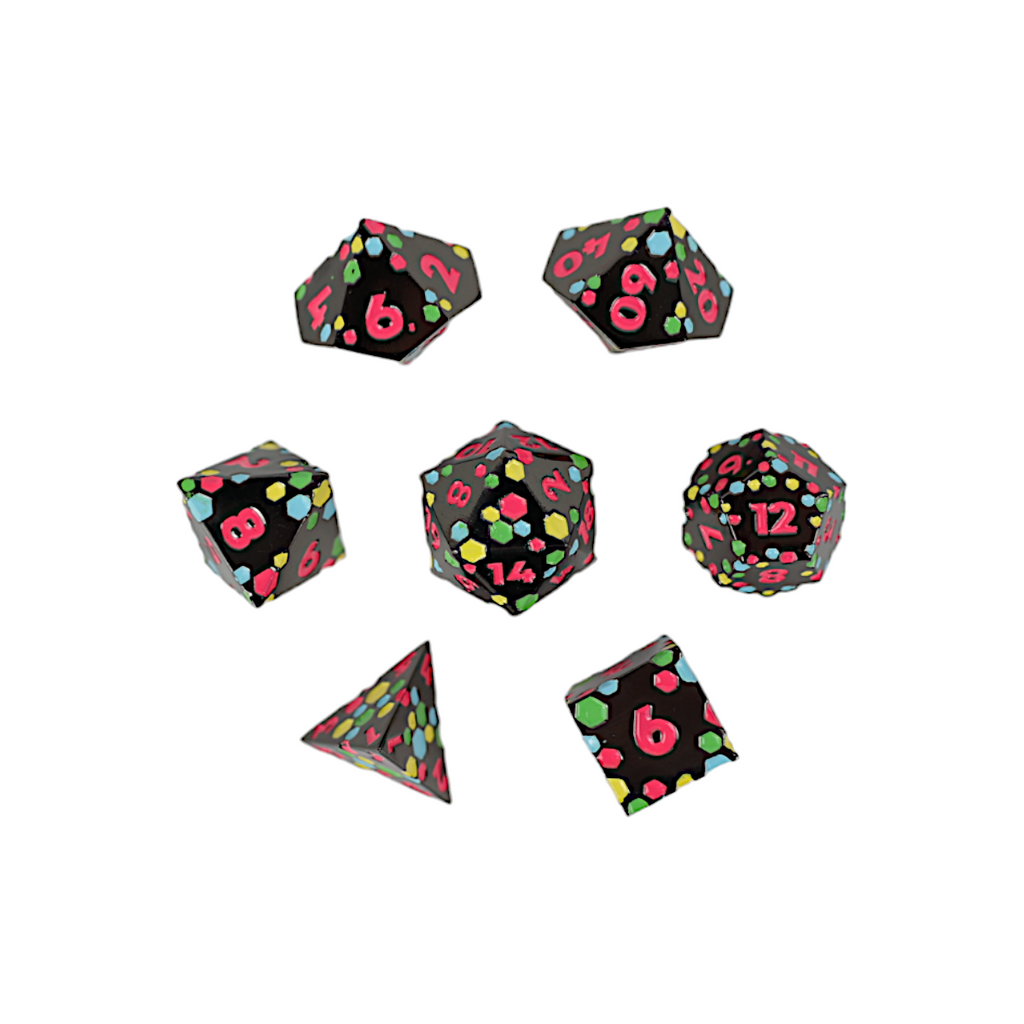 Let's Play Games - Dice Set: Metal RPG - Inscripted Hex: Neon – Table ...